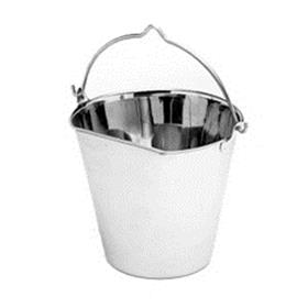 Fence Pail Stainless Steel Flat Side